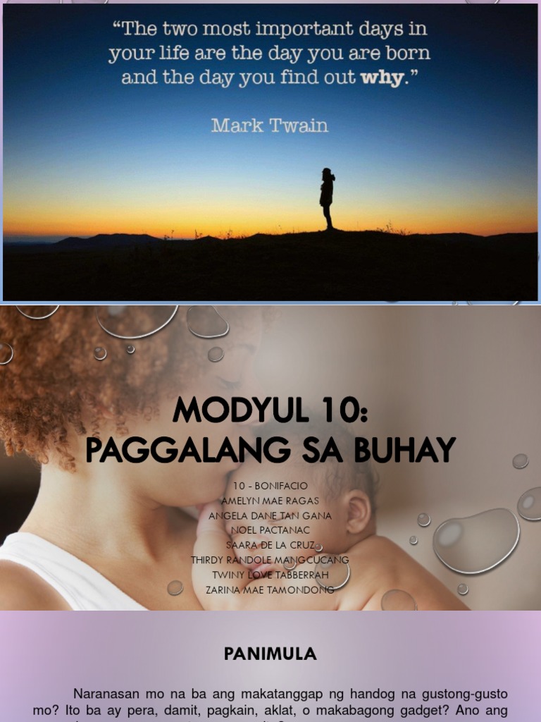 Modyul 10 Paggalang Sa Buhay Intro | PDF