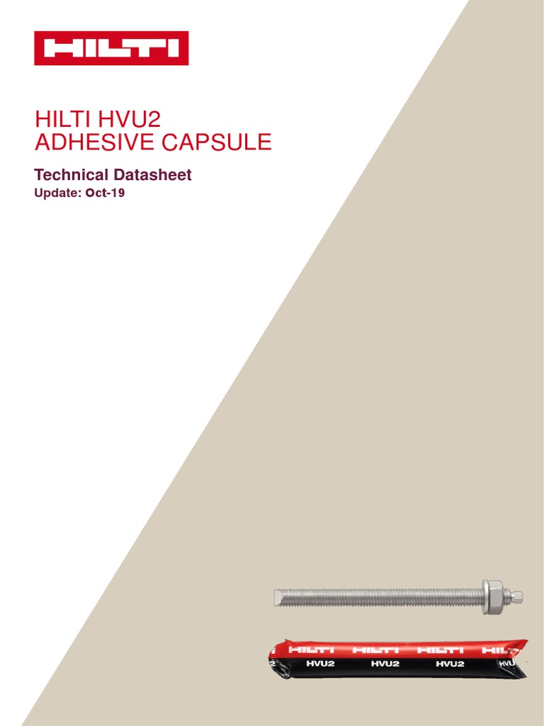 Technical Data Sheet For HVU2 Adhesive Capsule With Rods Technical ...