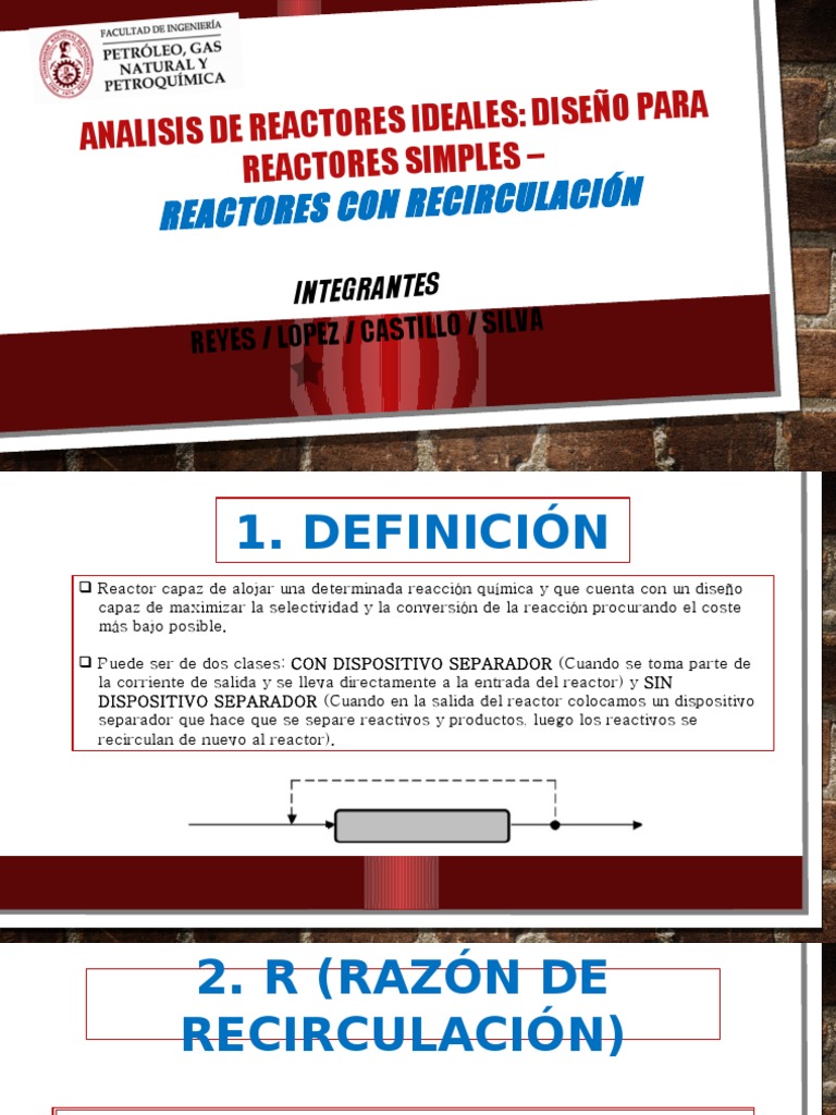 Analisis de Reactores Ideales - Recirculacion | PDF | Reactor Quimico | Química
