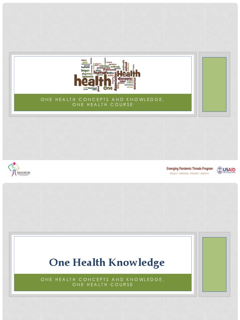 One Health Concepts and Knowledge Presentation Slides | PDF | Public ...
