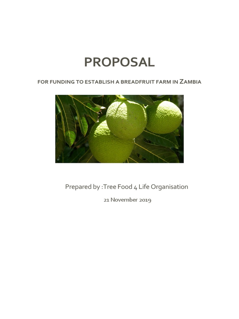Funding Proposal for Breadfruit Farm | PDF | Sustainability | Trees