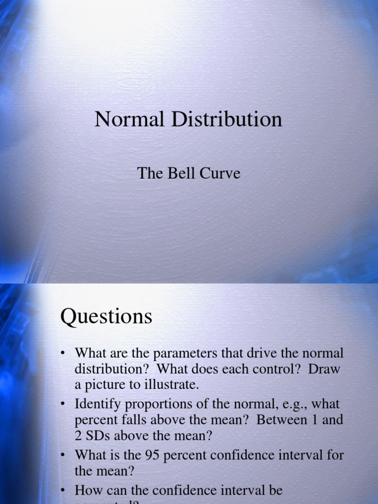 Normal Distribution: The Bell Curve | PDF | Normal Distribution ...
