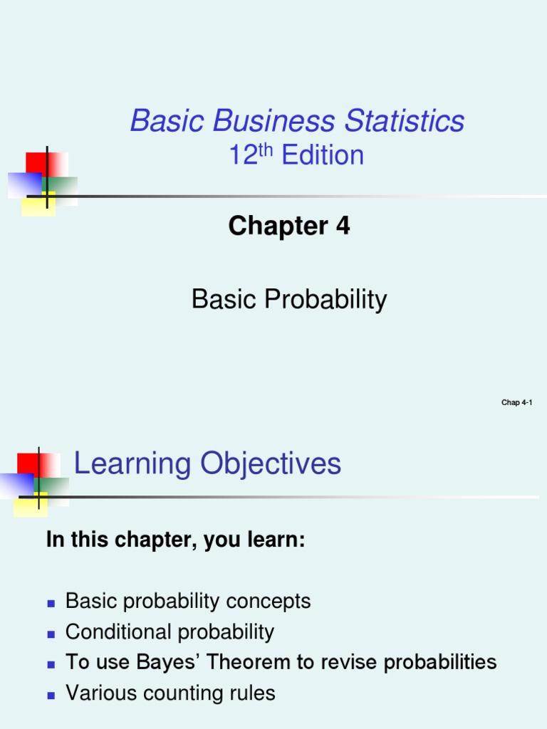 Basic Business Statistics: 12 Edition | PDF | Probability | Statistics