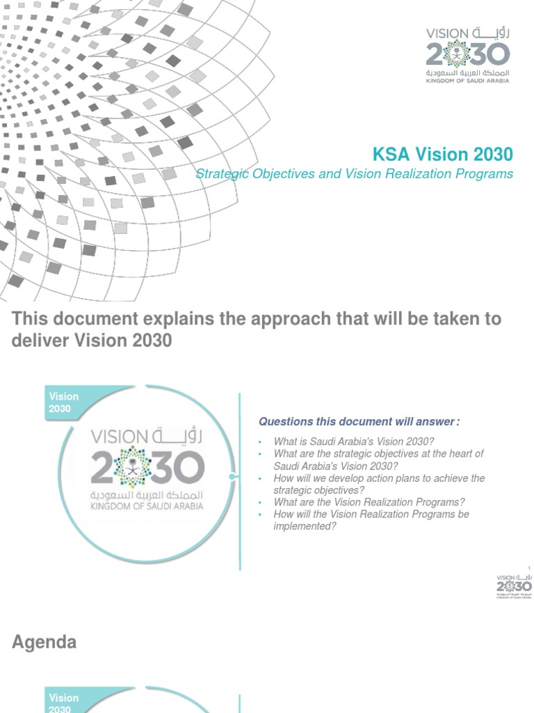 Vision Realization Programs Overview | PDF | Sustainability | Saudi Arabia