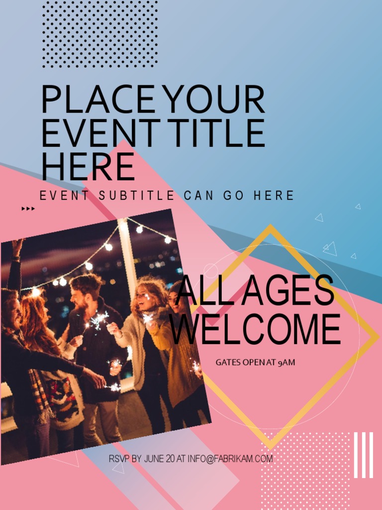 Place Your Event Title Here All Ages Welcome | PDF