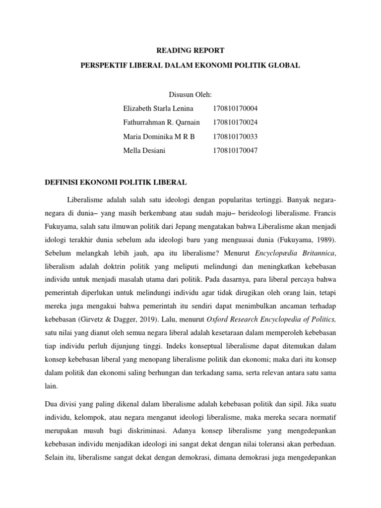 Contoh Reading Report | PDF