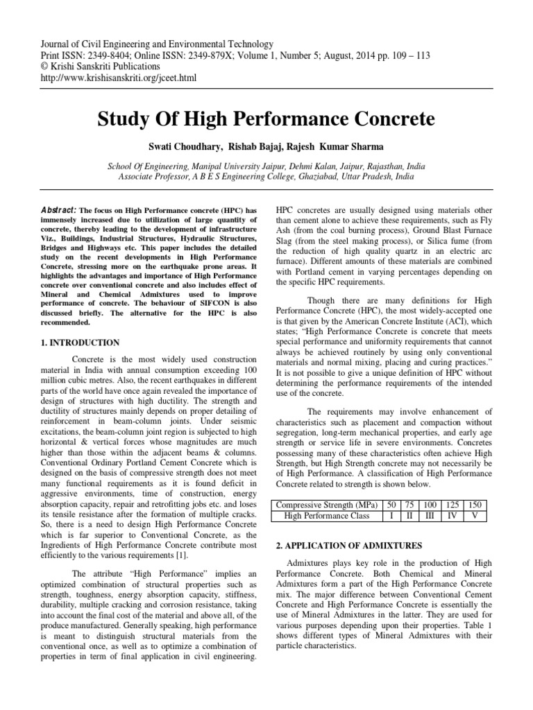 It's A Paper For Concrete | PDF | Concrete | Cement