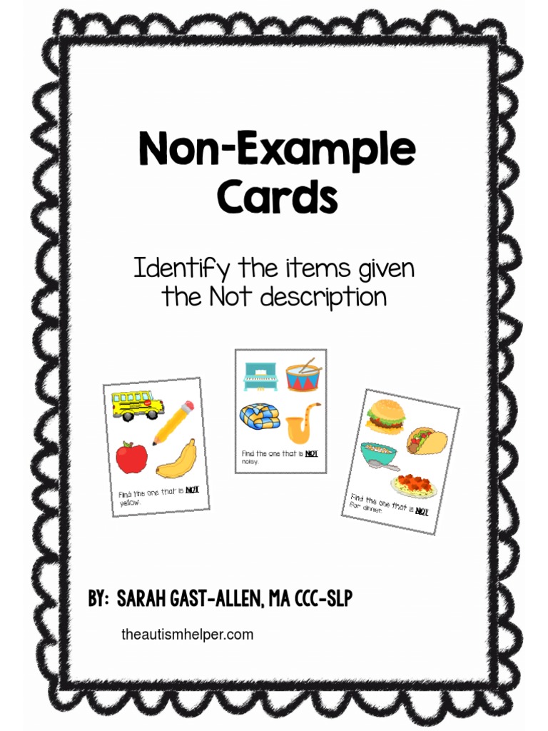 Non Example Task Cards | PDF | Nature