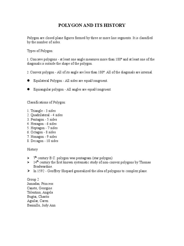 Polygon and Its History | PDF