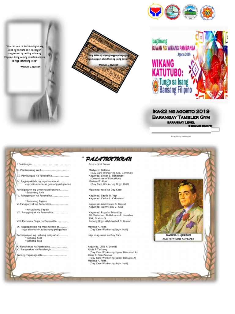 Buwan NG Wika Program | PDF