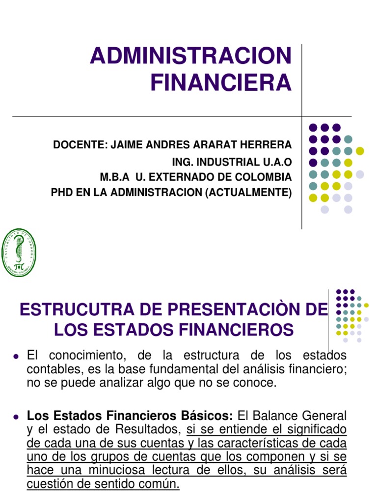 Estados Financieros Basicos (Balance General) | PDF | Hoja de balance ...