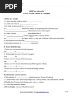 Class 3 EVS Worksheets | PDF | Leaf | Plants