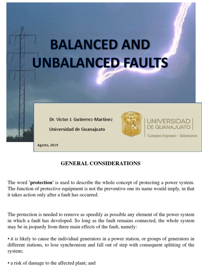 Balanced vs Unbalanced Faults Analysis | PDF | Transformer | Electrical ...