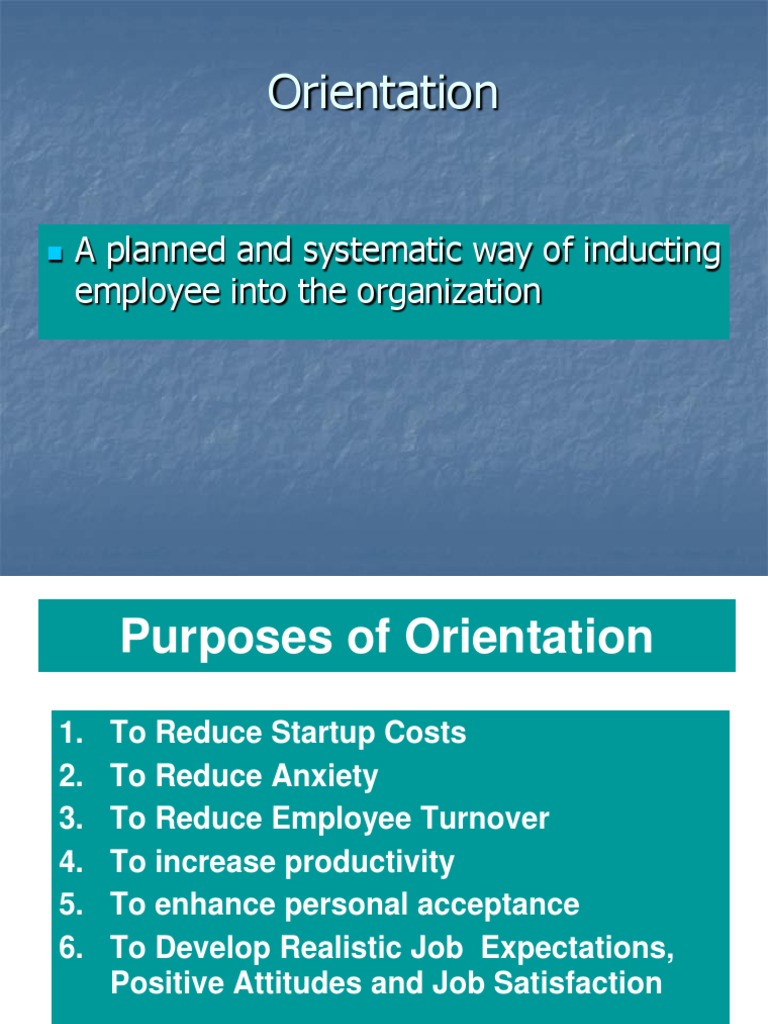 Job Orientation and Training Process | PDF | Employment | Motivation