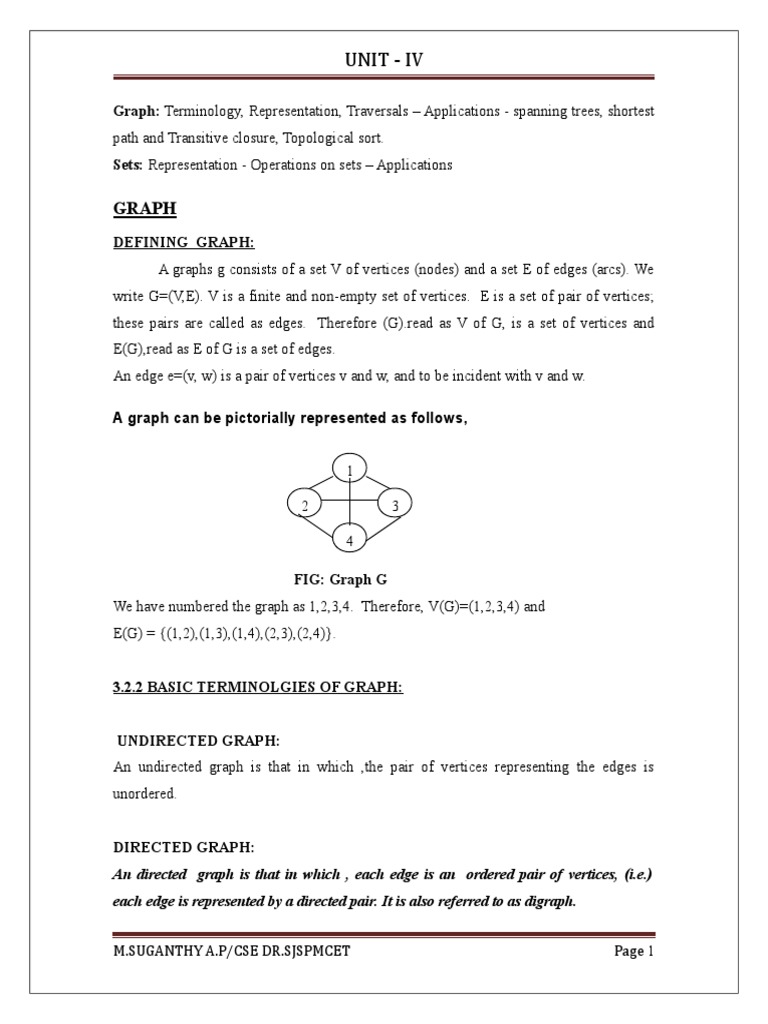 Unit Iv | PDF | Vertex (Graph Theory) | Theoretical Computer Science