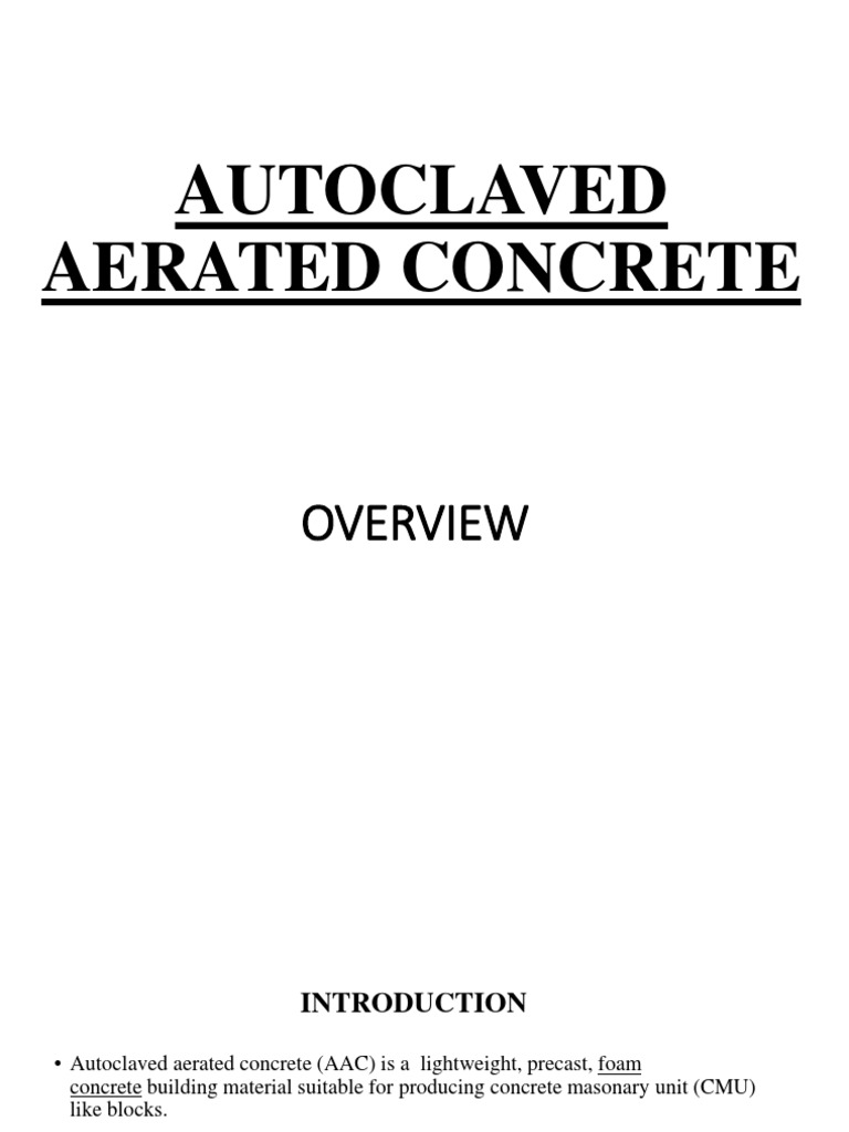 Autoclaved Aerated Concrete 1 | PDF | Structural Engineering ...