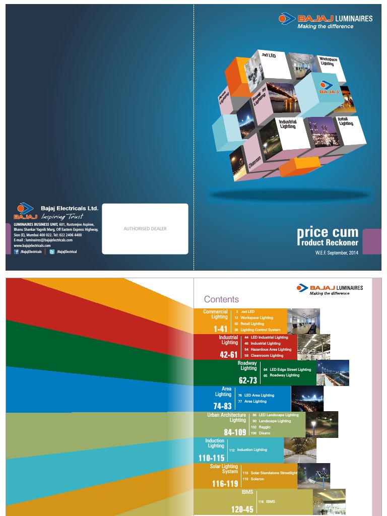 Light Fixture Price List | PDF | Lighting | Light