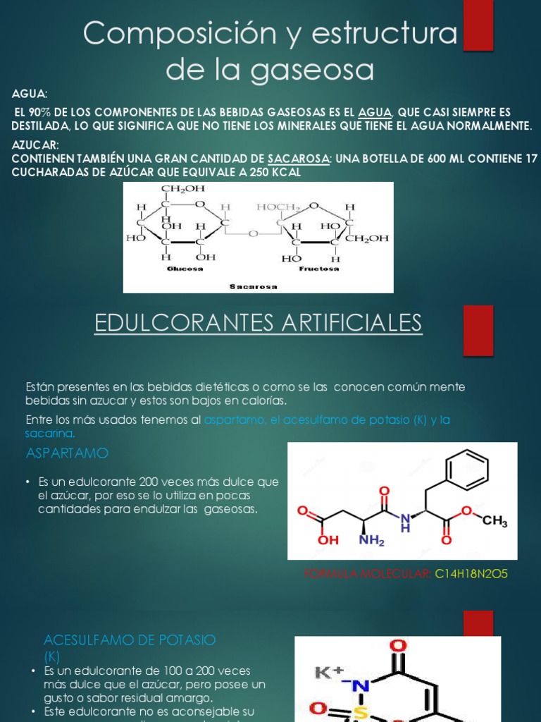 Estructura y Componentes 1 | PDF | Sustituto de azúcar | Sacarosa