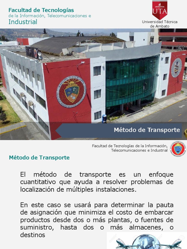 Tema 5. Método de Transporte | PDF | Transporte | Tecnología de ...