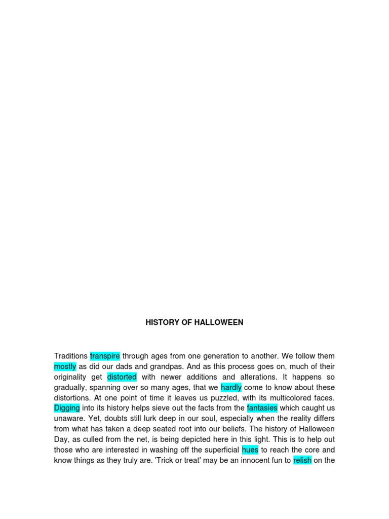 History of Halloween | PDF | Halloween | Observances Honoring The Dead