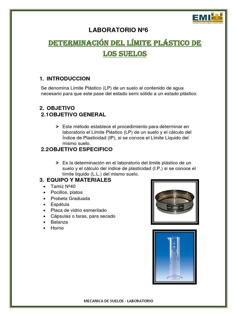 LABORATORIO Nº6 Limite Plastico | PDF | Plasticidad (Física) | Mecánica ...