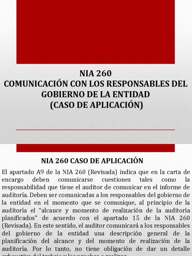Nia 260 Caso de Aplicación | PDF