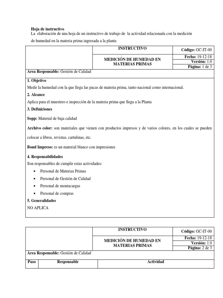 Hoja de Instructivo | PDF | Business