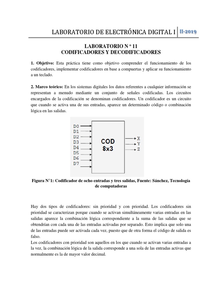 Codificadores y Decodificadores en Electrónica | PDF | Tecnología ...
