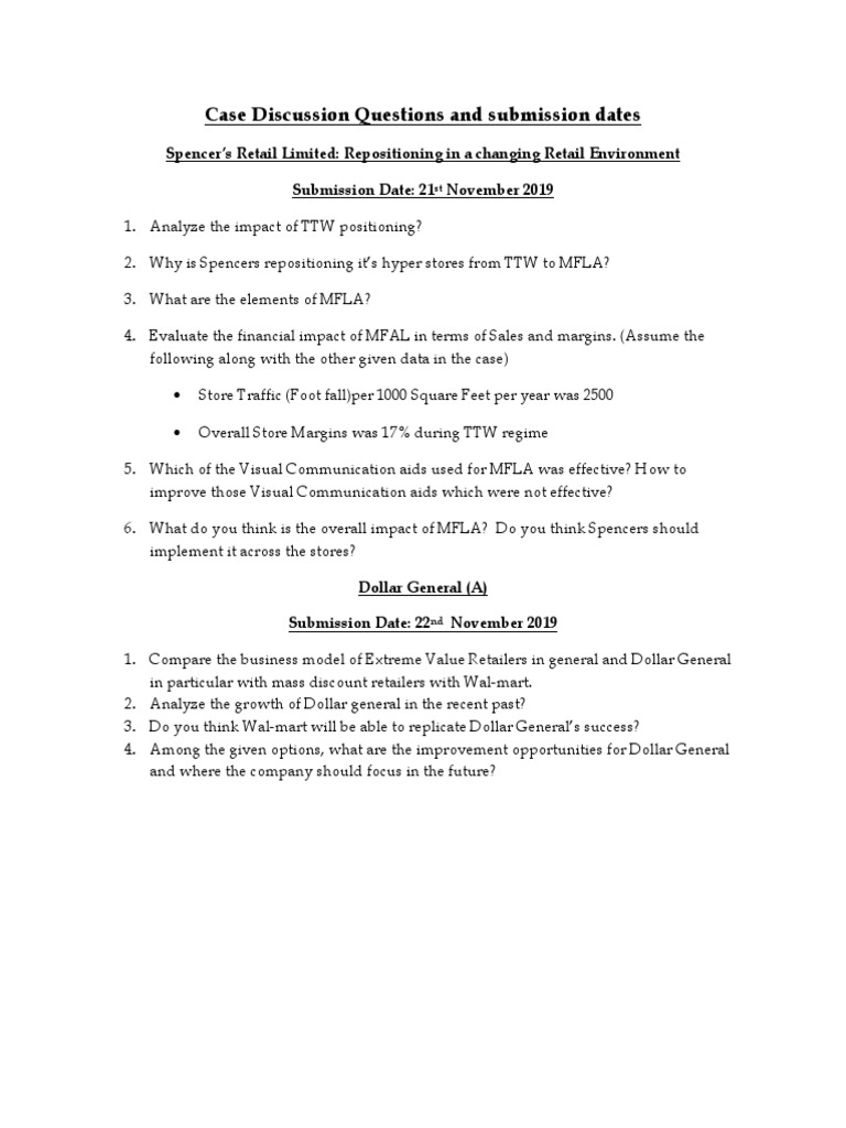 Case Discussion Questions | PDF