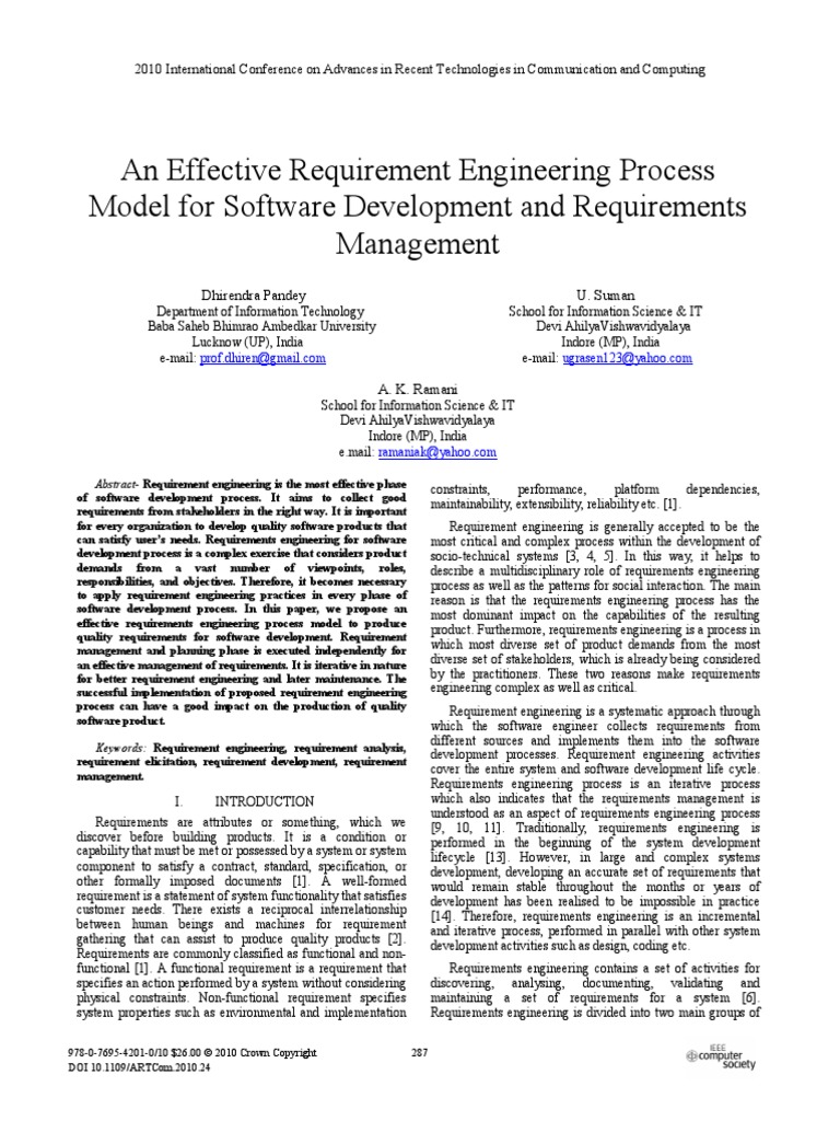 An Effective Requirement Engineering Process Model For Software 