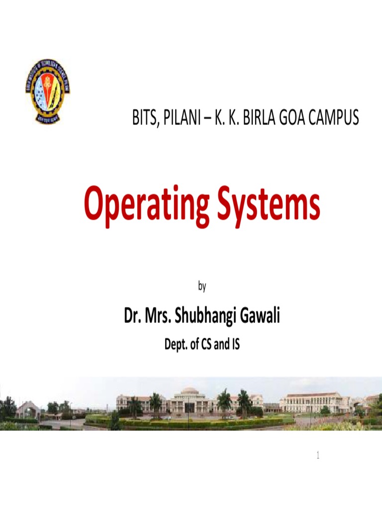 Operating Systems: Bits, Pilani - K. K. Birla Goa Campus | PDF | Thread ...