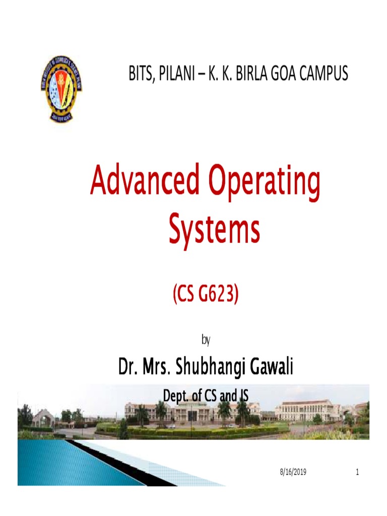 Advanced Operating Advanced Operating Advanced Operating Advanced Operating Systems Systems ...
