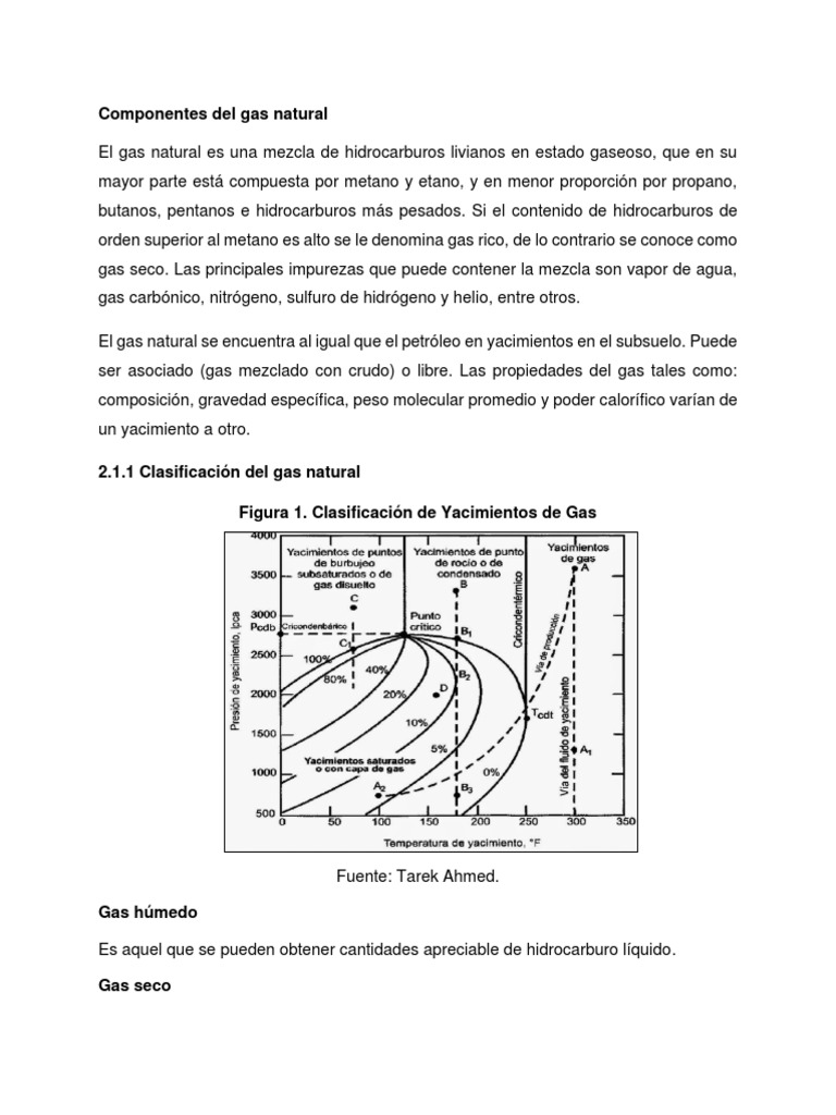 Componentes Del Gas Natural | PDF | Gas natural | Gas de petróleo licuado