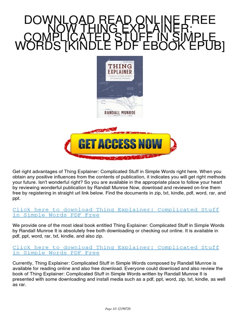 Read Online Free Now Thing Explainer: Complicated Stuff in Simple Words ...