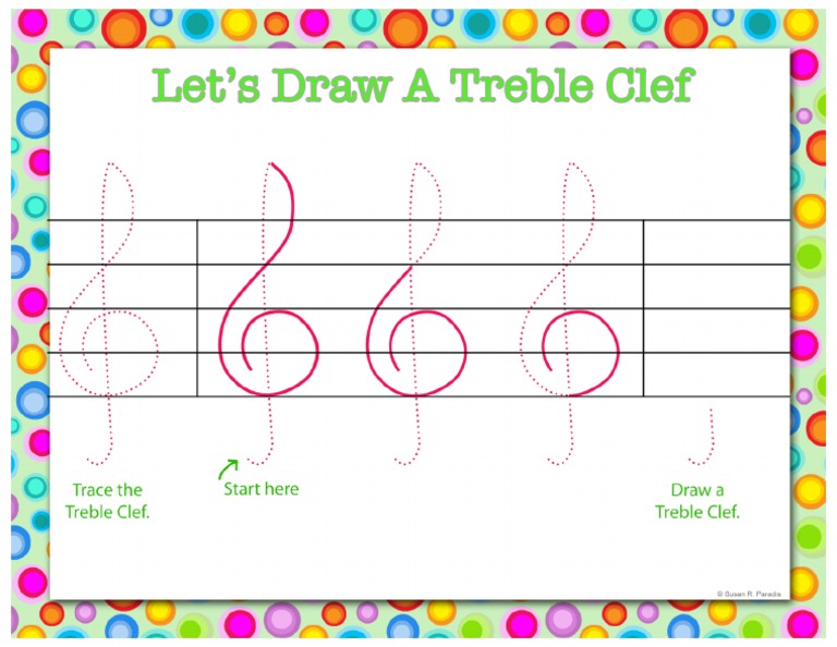 1 Lets Draw Treble Clef | PDF