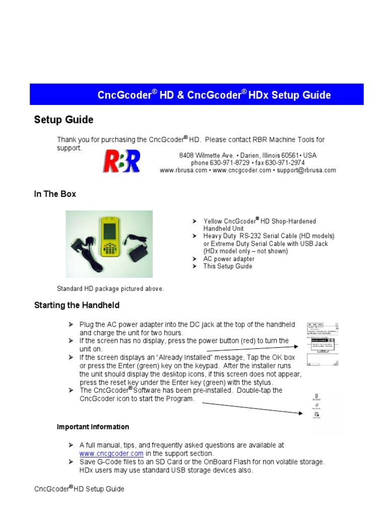 Cncgcoder HD & Cncgcoder HDX Setup Guide | PDF | Icon (Computing ...