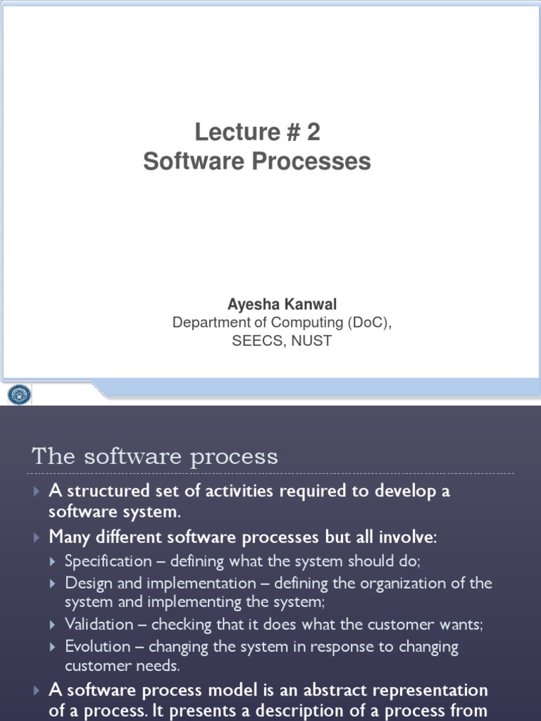 Lecture2 - Software Processes | PDF | Software Development Process ...