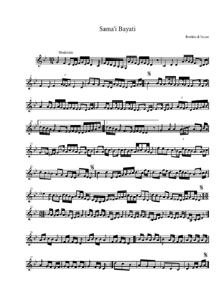 Samai Bayati Al Aryan - ARAB CLASSICAL | PDF