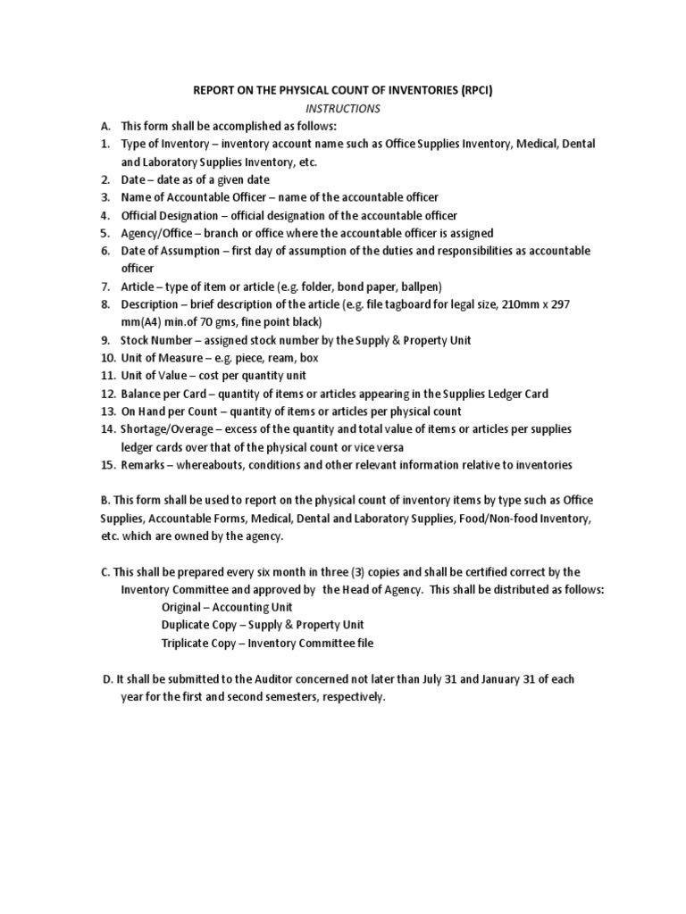 Rpci Instruction | PDF