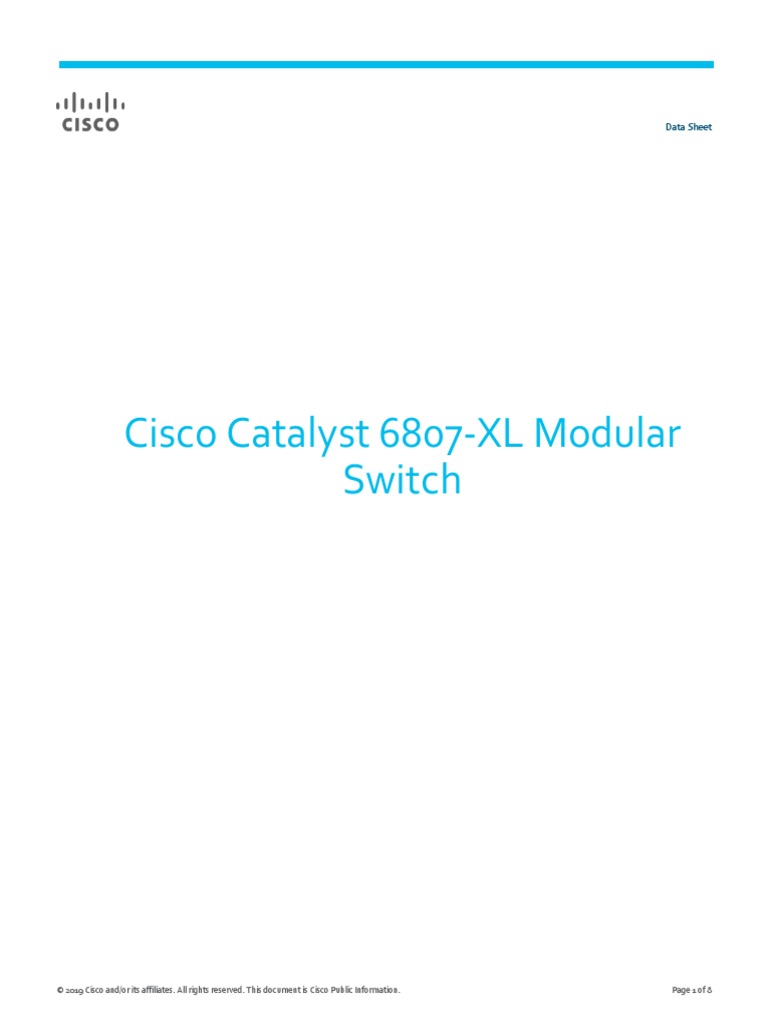 Datasheet C6807 XL | PDF | Cisco Systems | Telecommunications ...