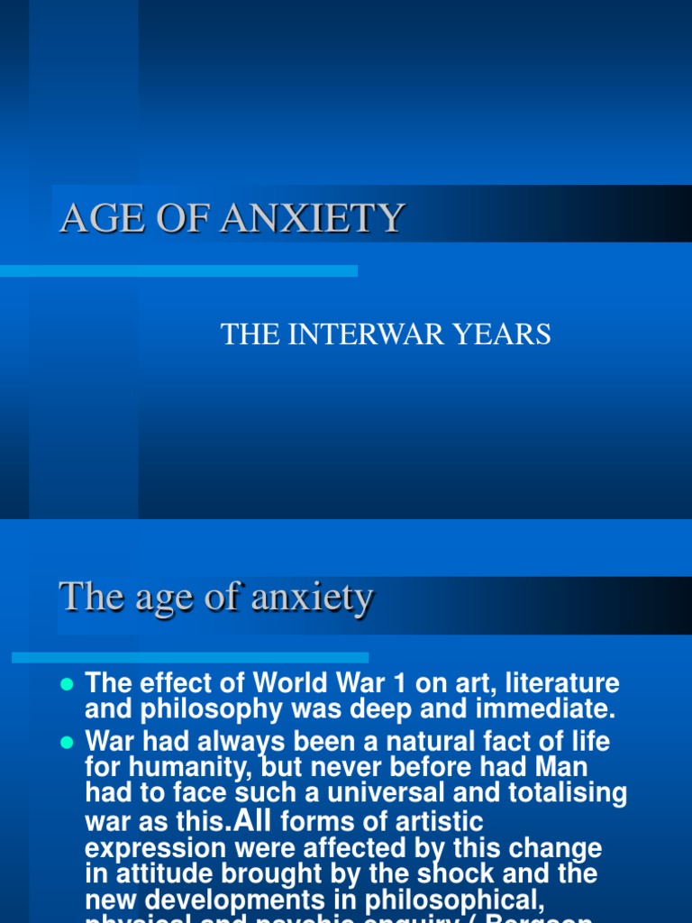 Age of Anxiety: The Interwar Years | PDF | Ulysses (Novel) | Id