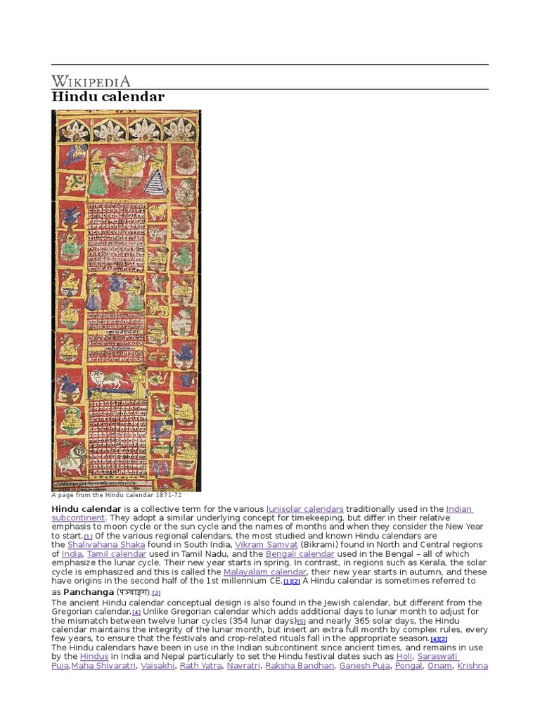 Overview of Hindu Calendars | PDF | Calendar | Ancient Astronomy
