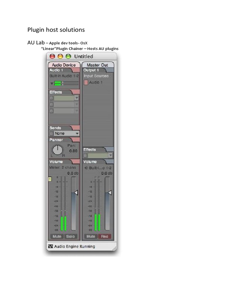 Plugin Host Solutions: AU Lab | PDF