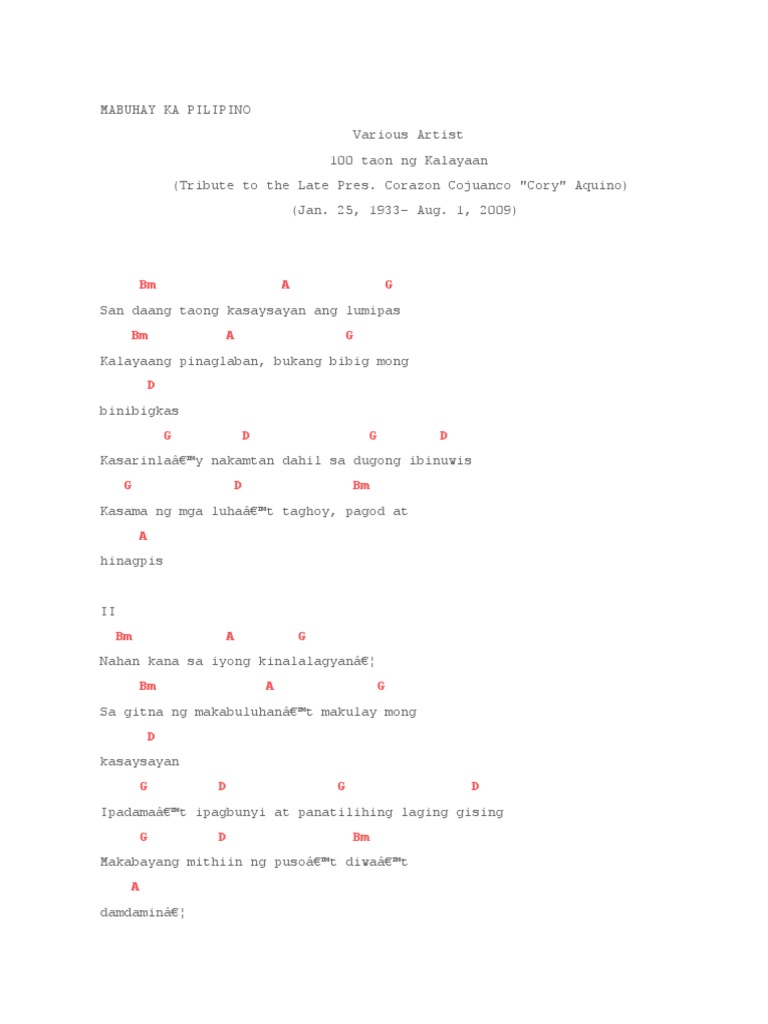 Mabuhay Ka Pilipino | PDF