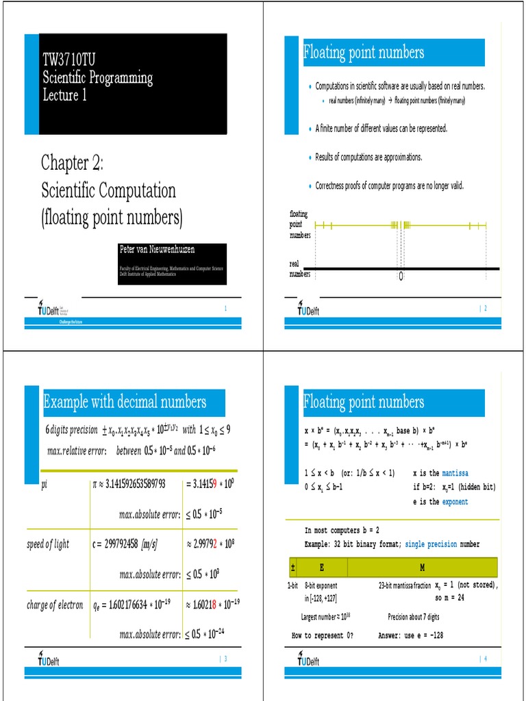 Scientific Computation (Floating Point Numbers) | PDF | Significant Figures | Numbers