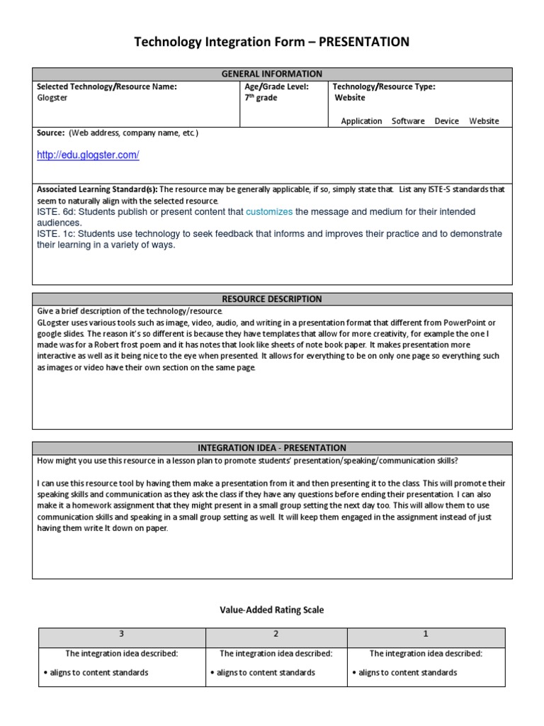 Technology Integration Template-Presentation-6 | PDF | Websites | Learning