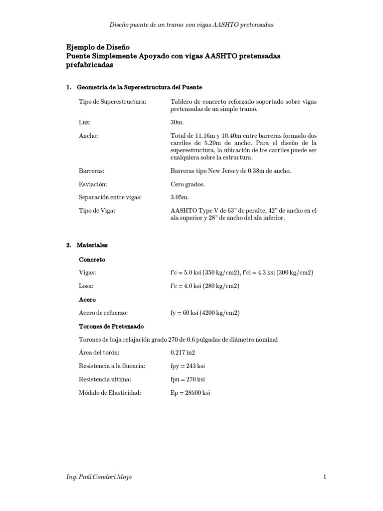 Puente Con Vigas Pretensadas Pdf