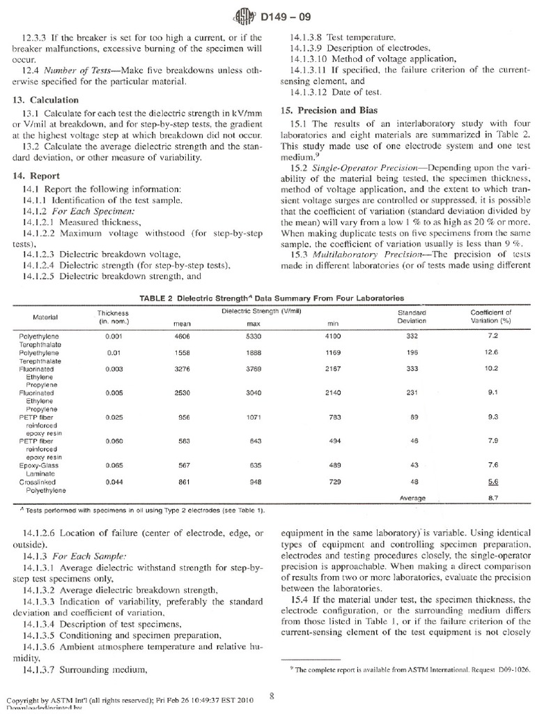 Astm D149-09 - Segunda Parte - 1 PDF | PDF