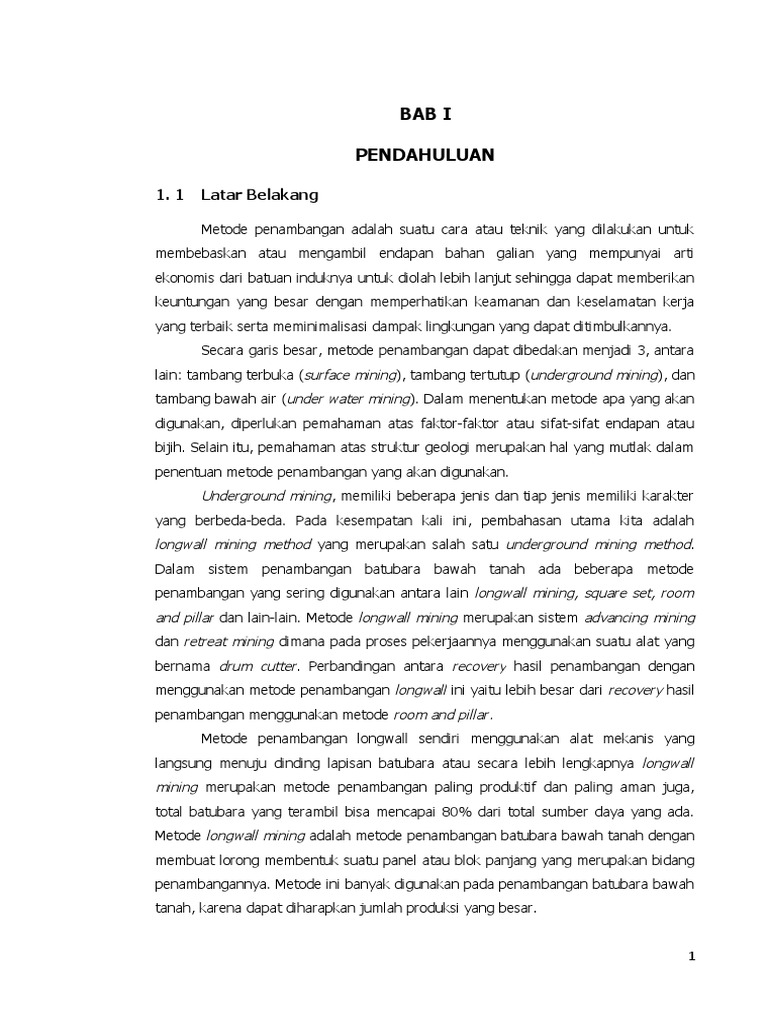 Longwall Mining | PDF