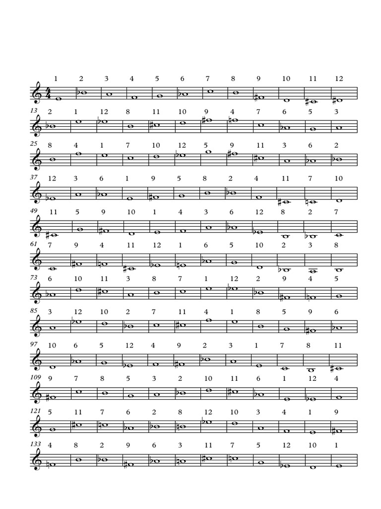 Matriz para Serialismo Integral - Full Score PDF | PDF